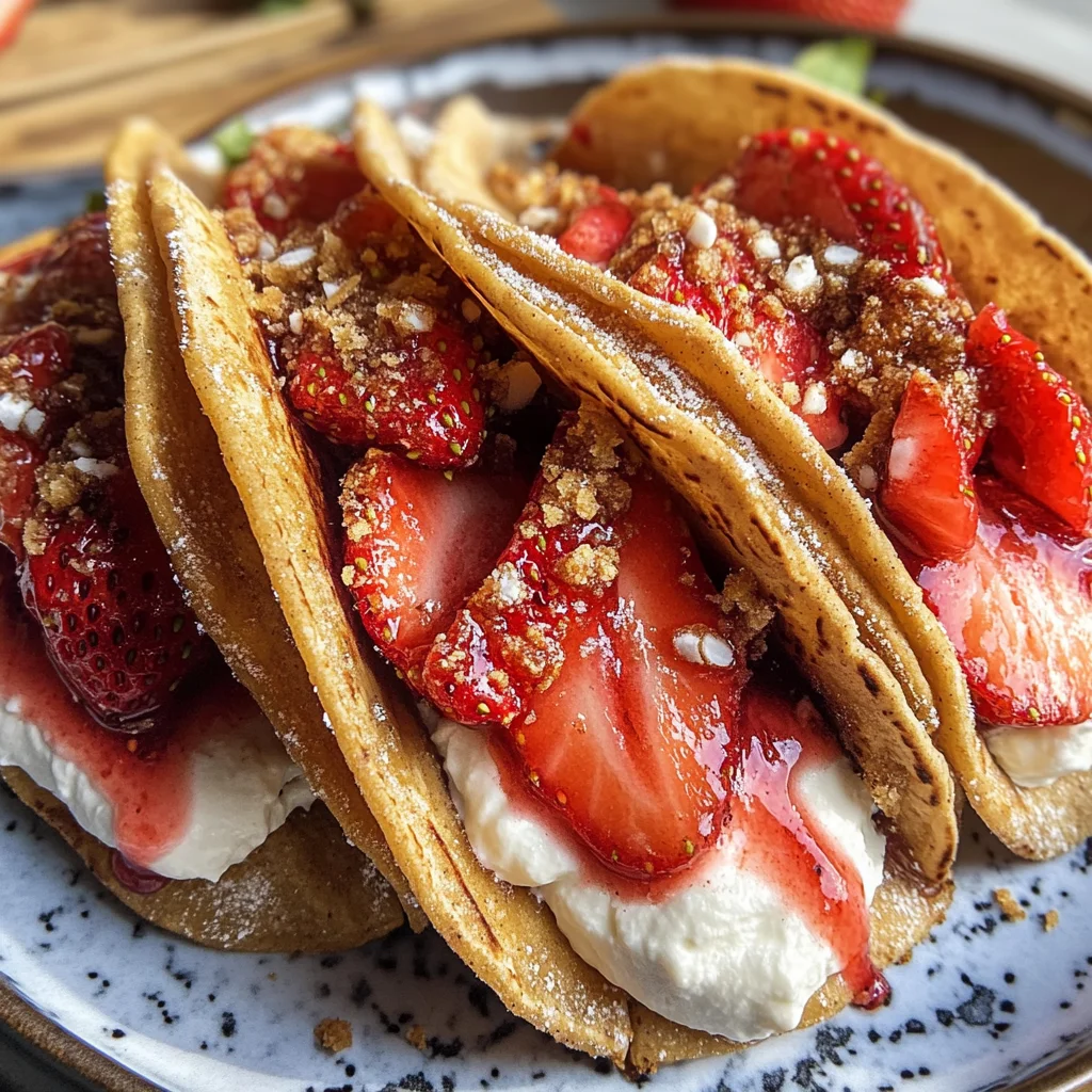 Strawberry Cheesecake Dessert Tacos – Best Sweet Taco Recipe